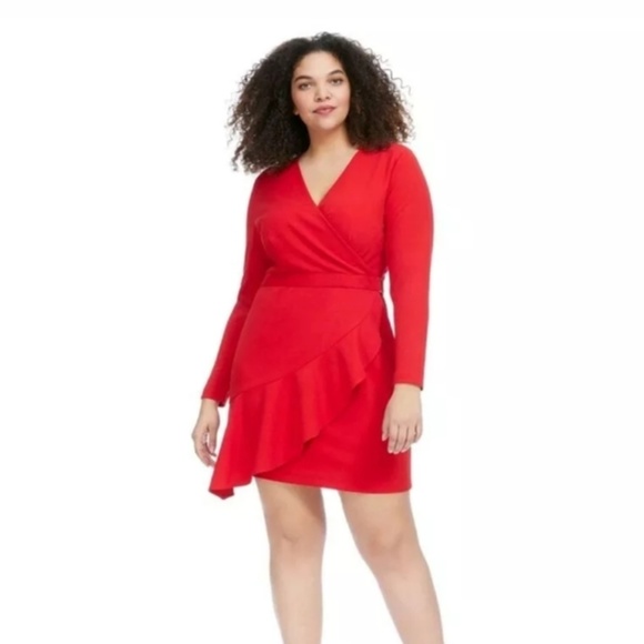 Hutch | Dresses | Hutch Ruffle Detail Red Dress 2x | Poshmark